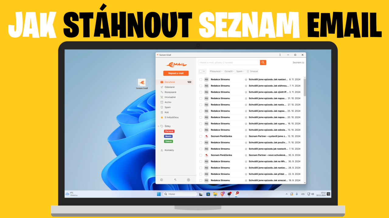 Jak stáhnout Seznam Email do počítače | Stream